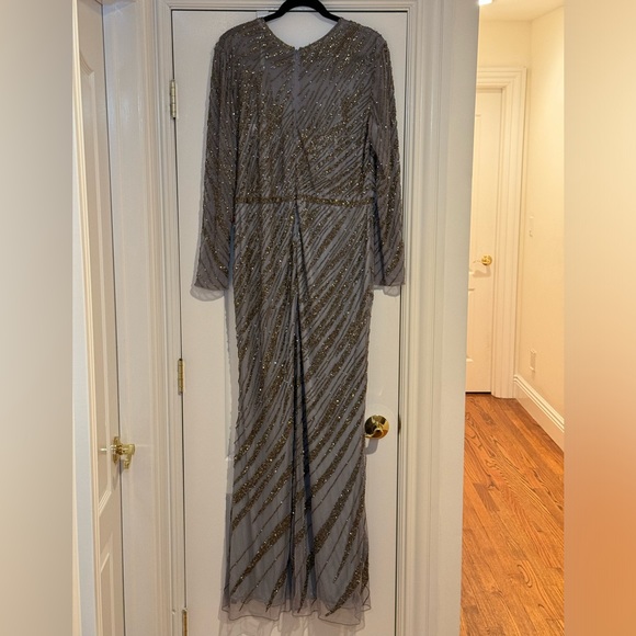 Mac Duggal | Dresses | Nwt Mac Duggal 524 Long Sleeve Beaded Column ...